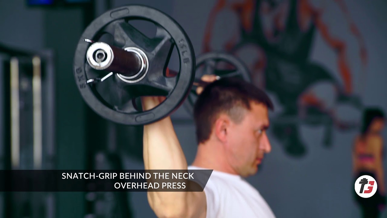 Snatch Grip Behind The Neck Overhead Press жим штанги из за головы