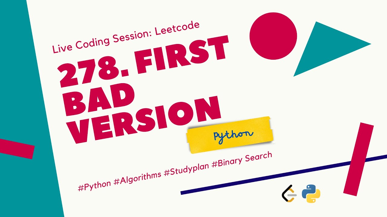 Live Leetcode 278 First Bad Version Binary Search Python Youtube