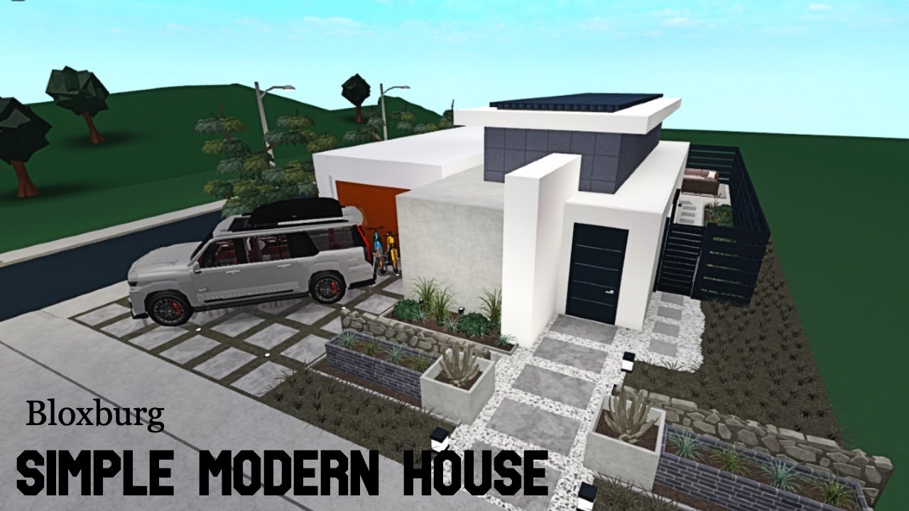 Roblox Bloxburg Simple Modern House Tour Youtube