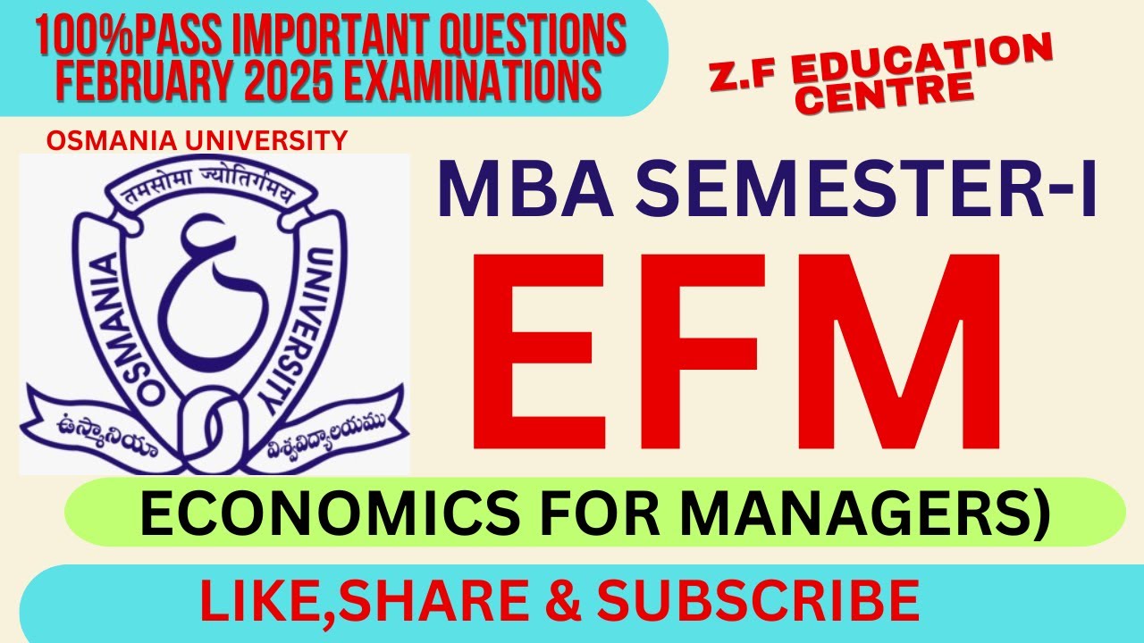Efm Economics For Managers 100 Pass Important Questions 2025 Feb