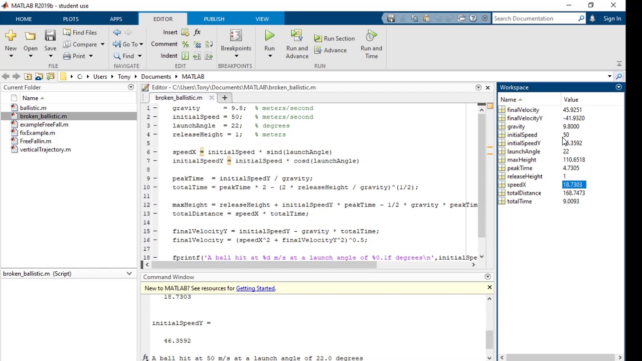 Debugging Example Youtube