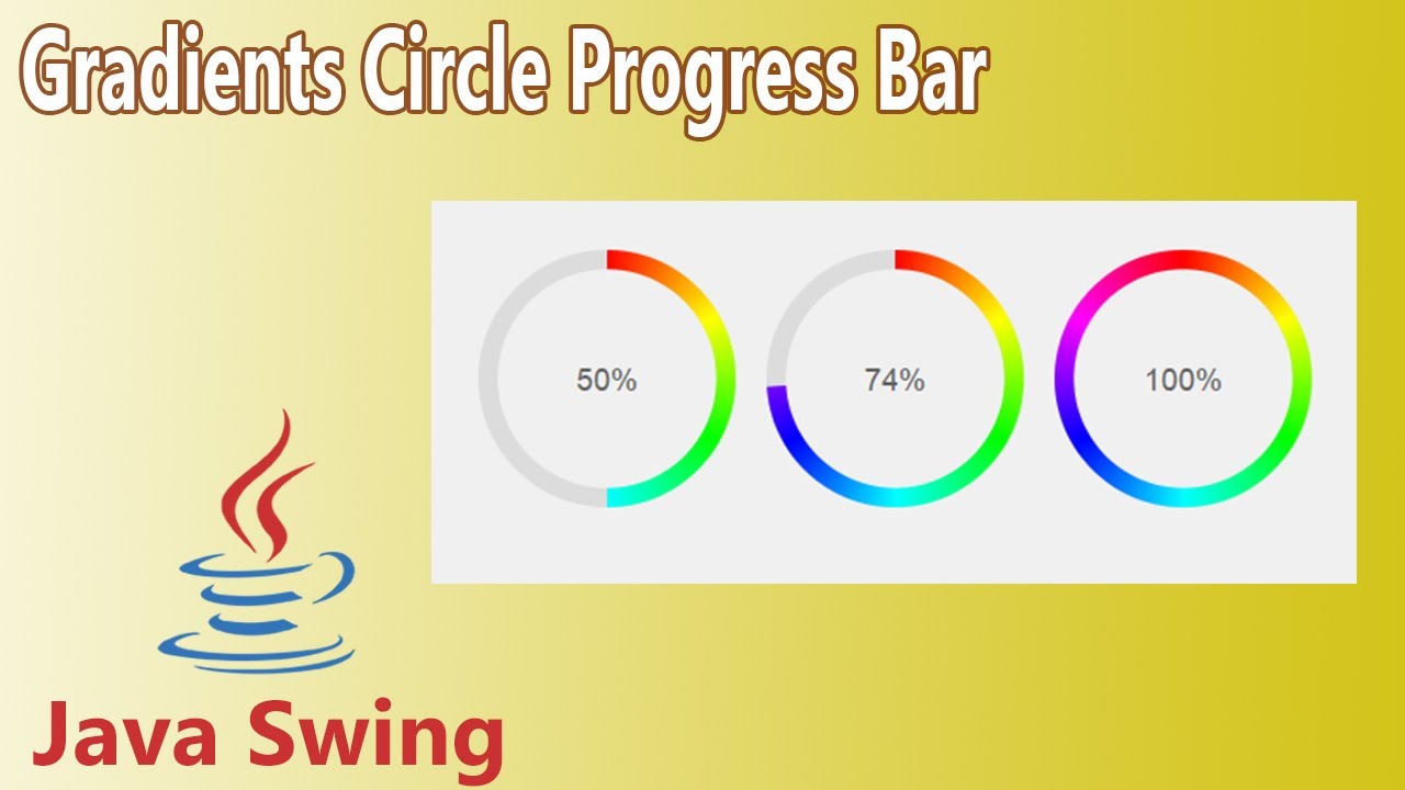 Java Swing Gradients Circle Progress Bar Youtube