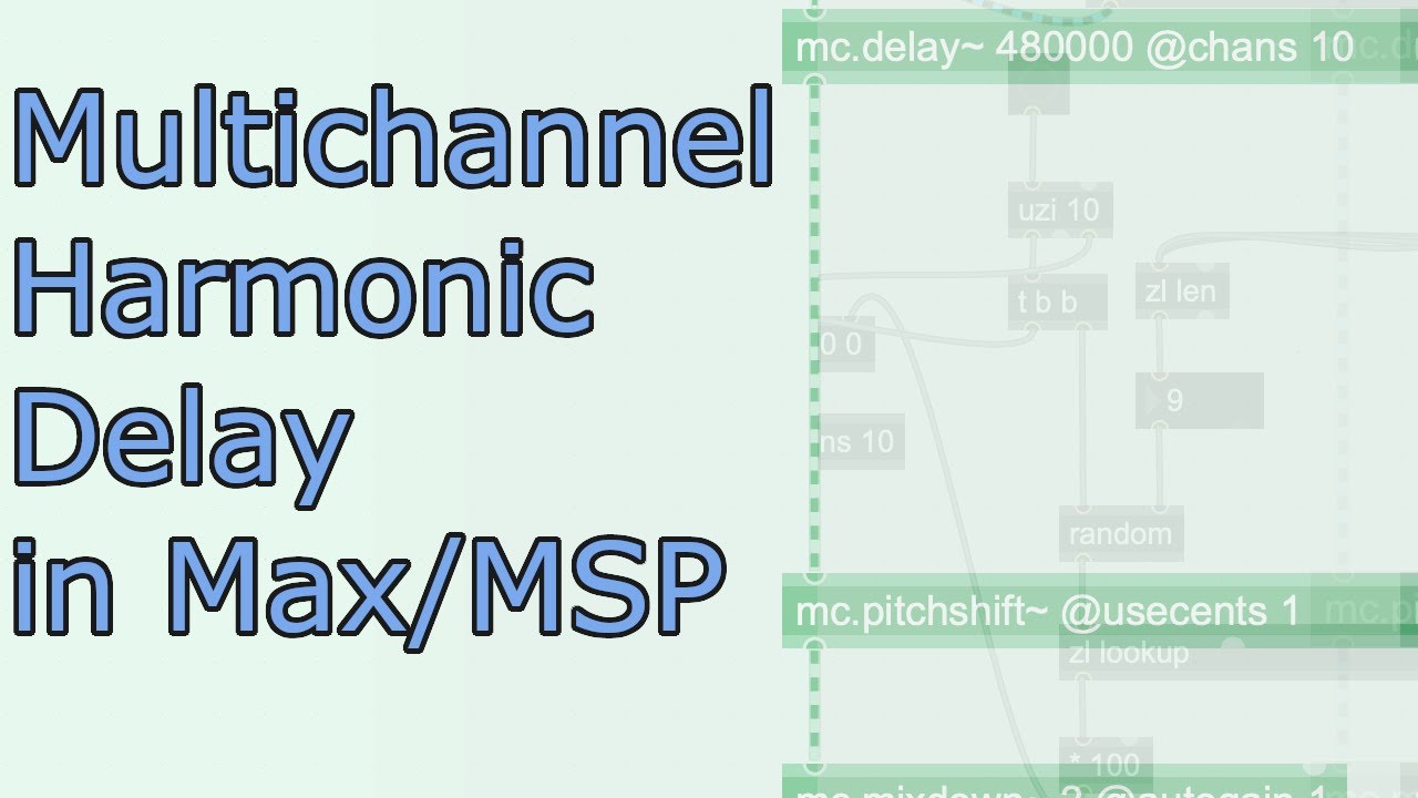 Multichannel Harmonic Delay Max Msp Tutorial Youtube
