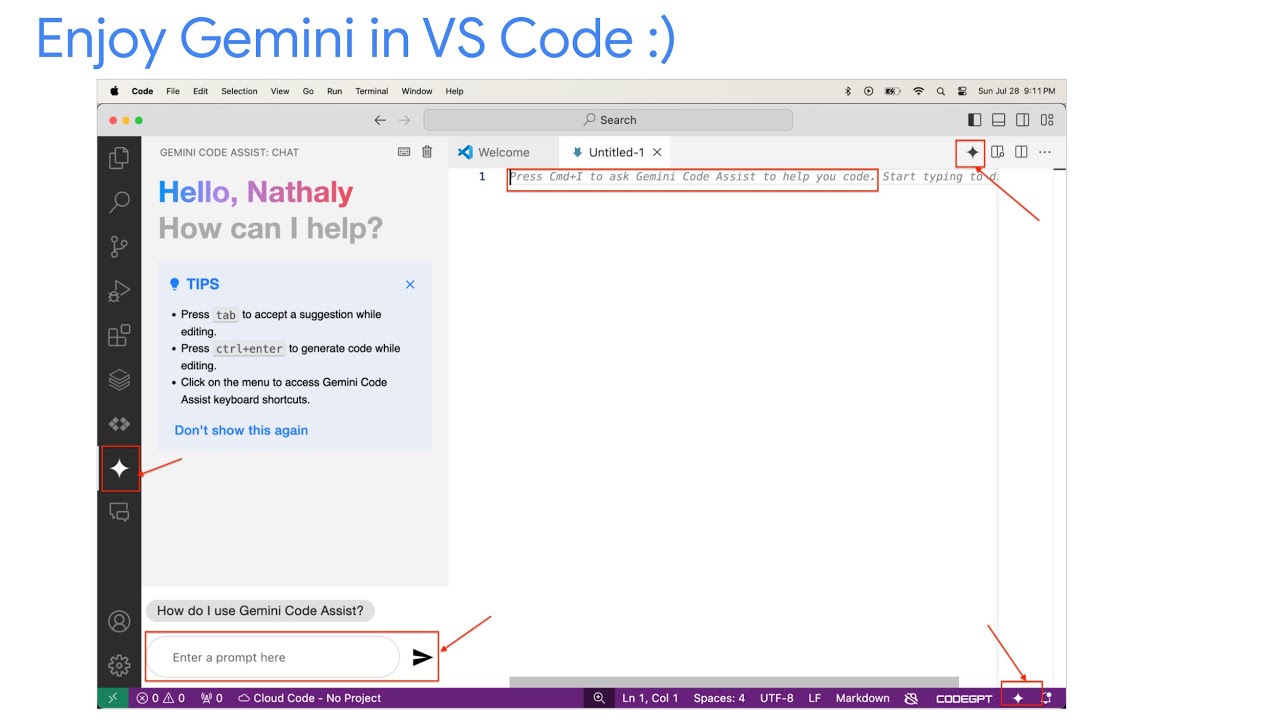 How To Use Gemini Code Assist In Visual Studio Code Youtube