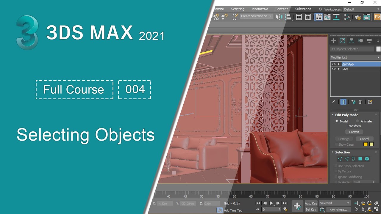 004 التحديد دورة الماكس Selecting Objects 3ds Max Youtube