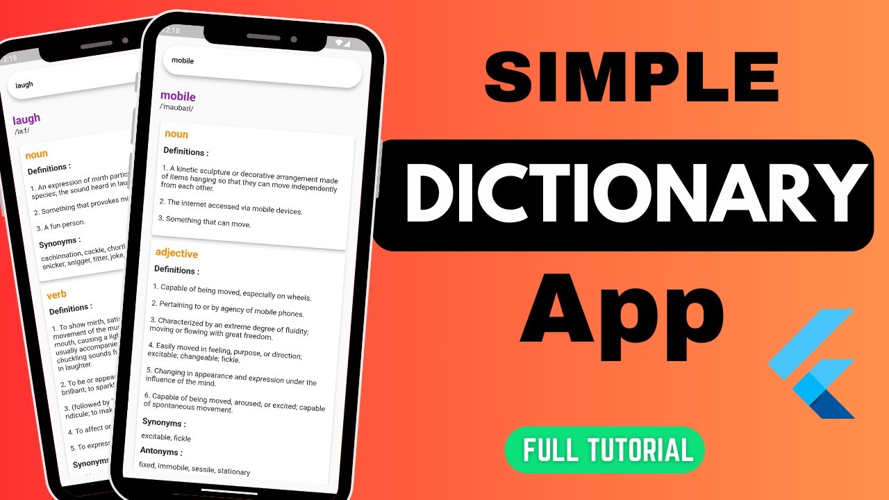 How To Make Dictionary App In Flutter Speed Code 2024 рџ ґ Youtube