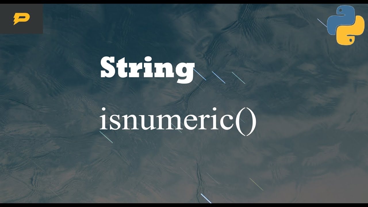 Python String Isnumeric Youtube
