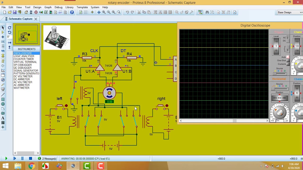 Rotary Encoder Proteus Simulation Youtube