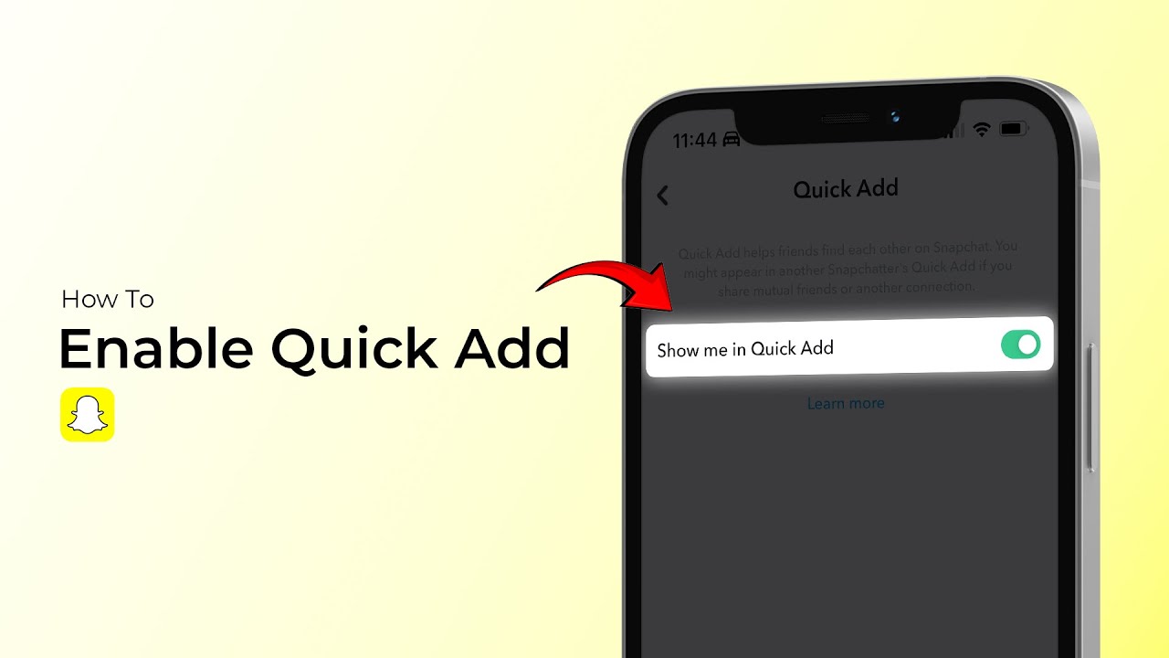 How To Enable Quick Add On Snapchat Youtube