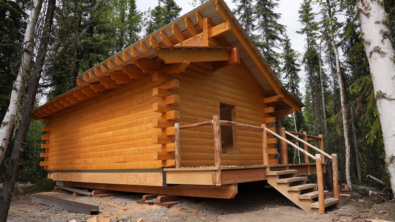 Log Cabin Construction In Alaska Roof