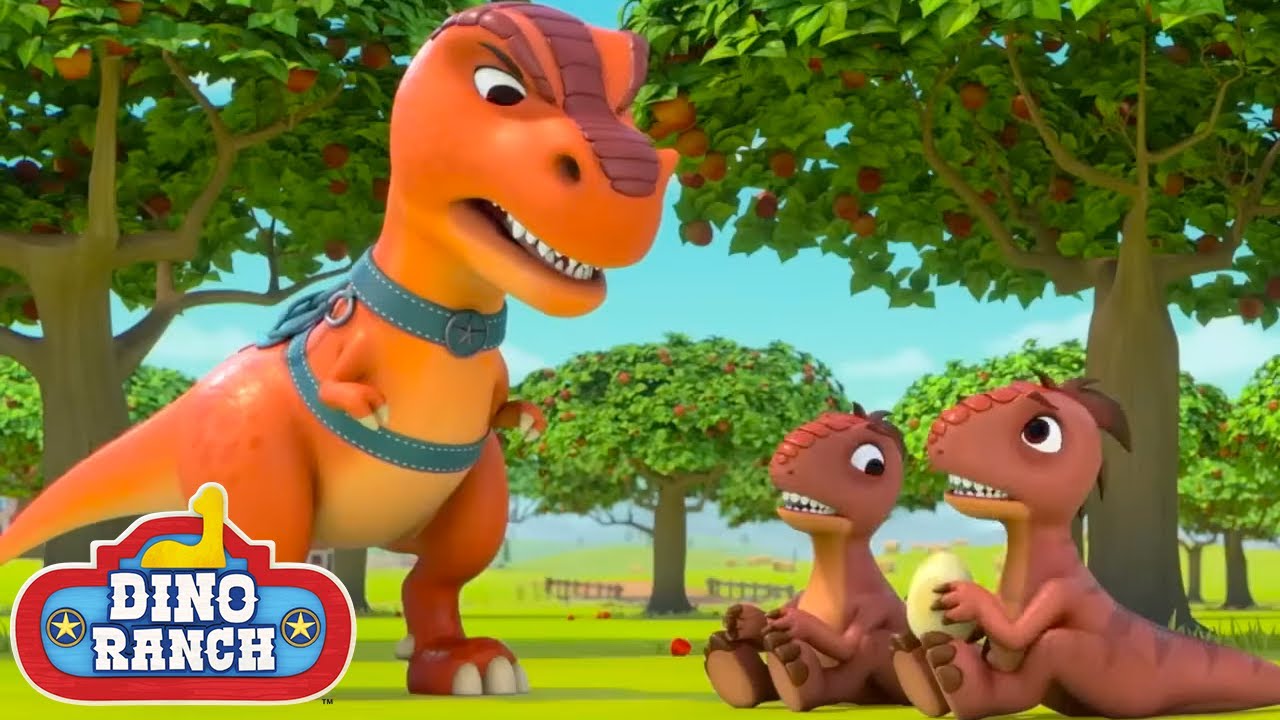 T Rex Contra Raptors Dino Ranch Español Youtube