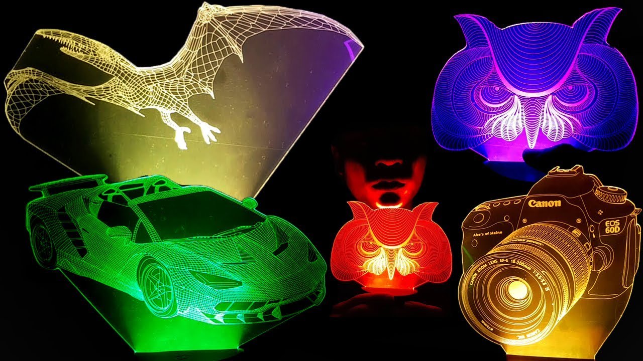 3d Optical Illusion Lamp By Lamptee Unboxing Review Test 3d Led