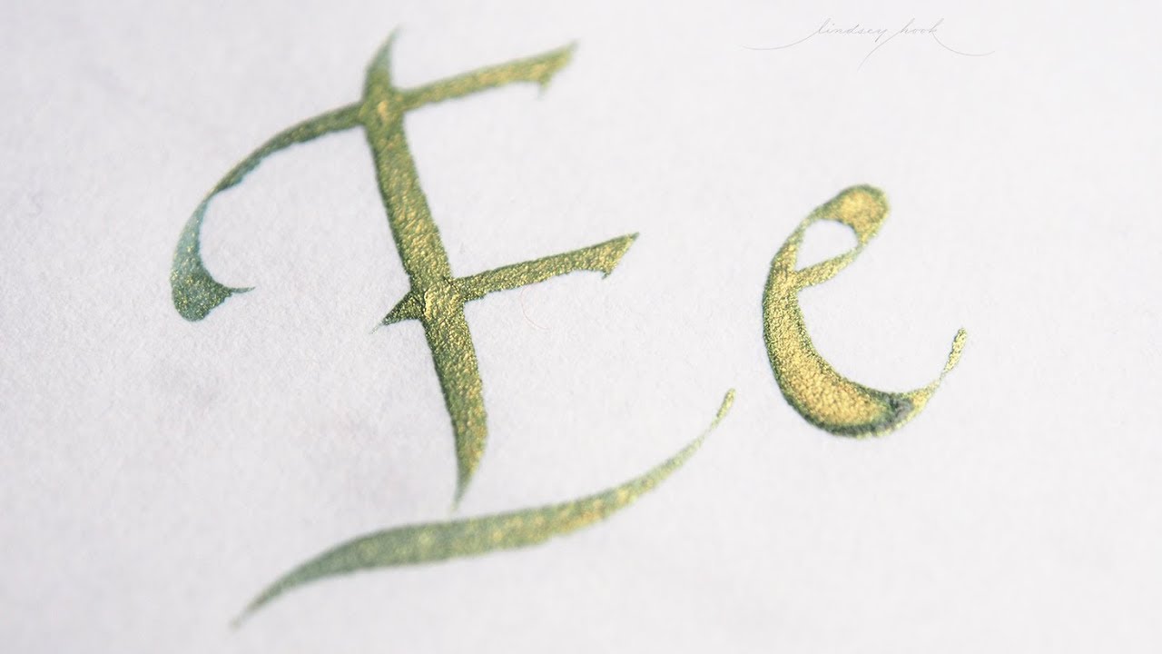 Italic Calligraphy Alphabet Letter E Youtube