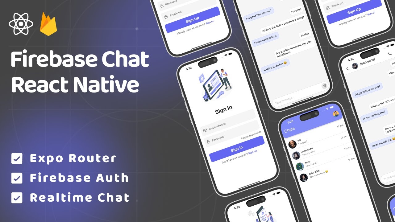 рџ ґ Build A Realtime Chat App With Firebase Authentication Expo