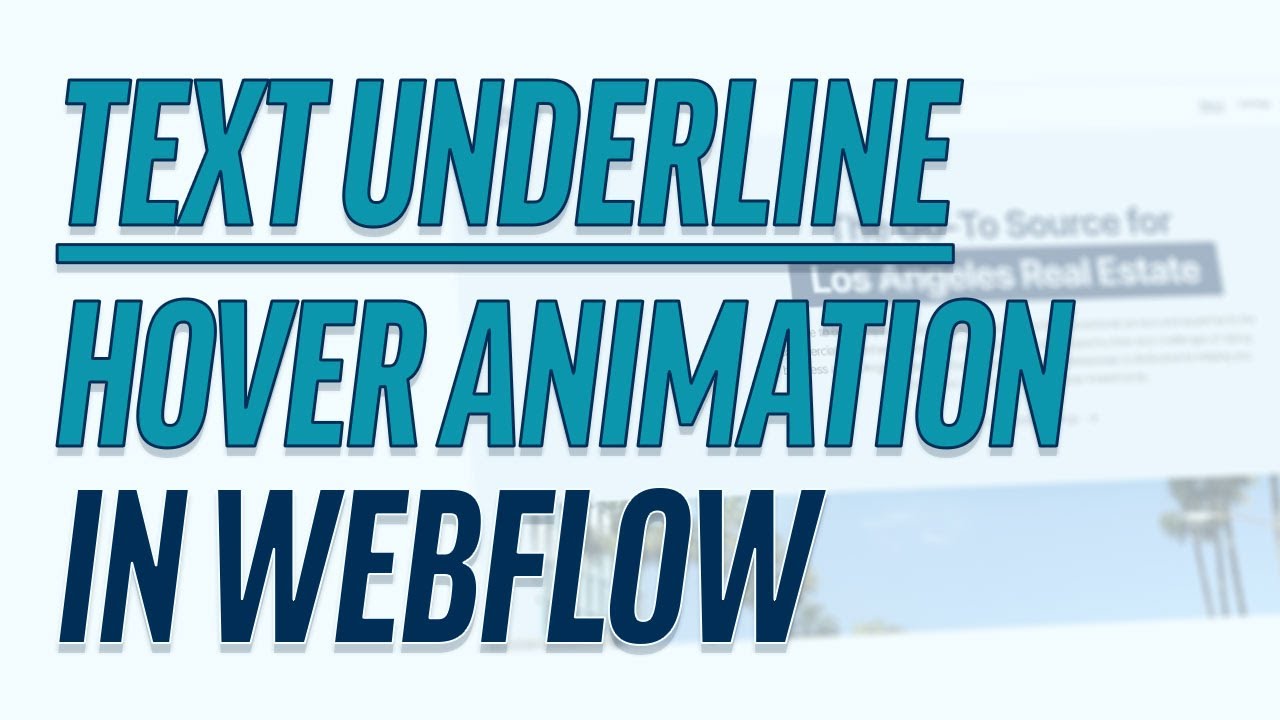 Webflow Underline Animation Webflow Text Hover Chords Tabs