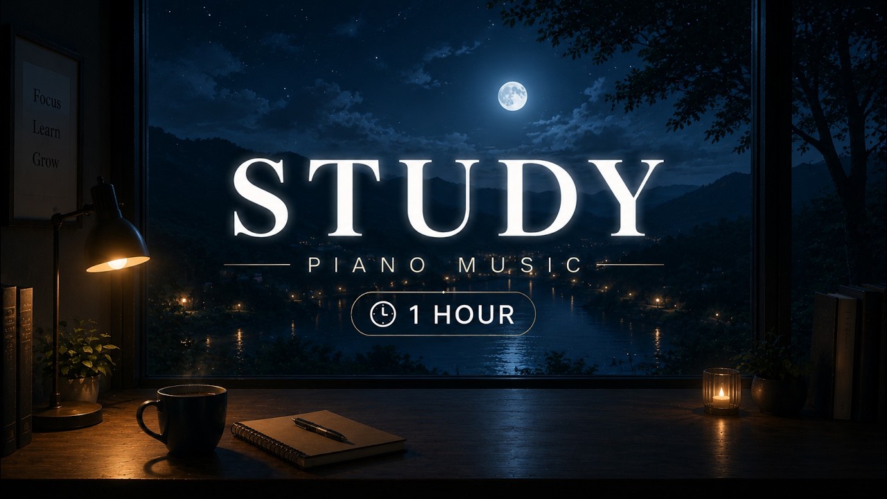 Relaxing Piano Music For Study Night Study Session 1 Hour Youtube