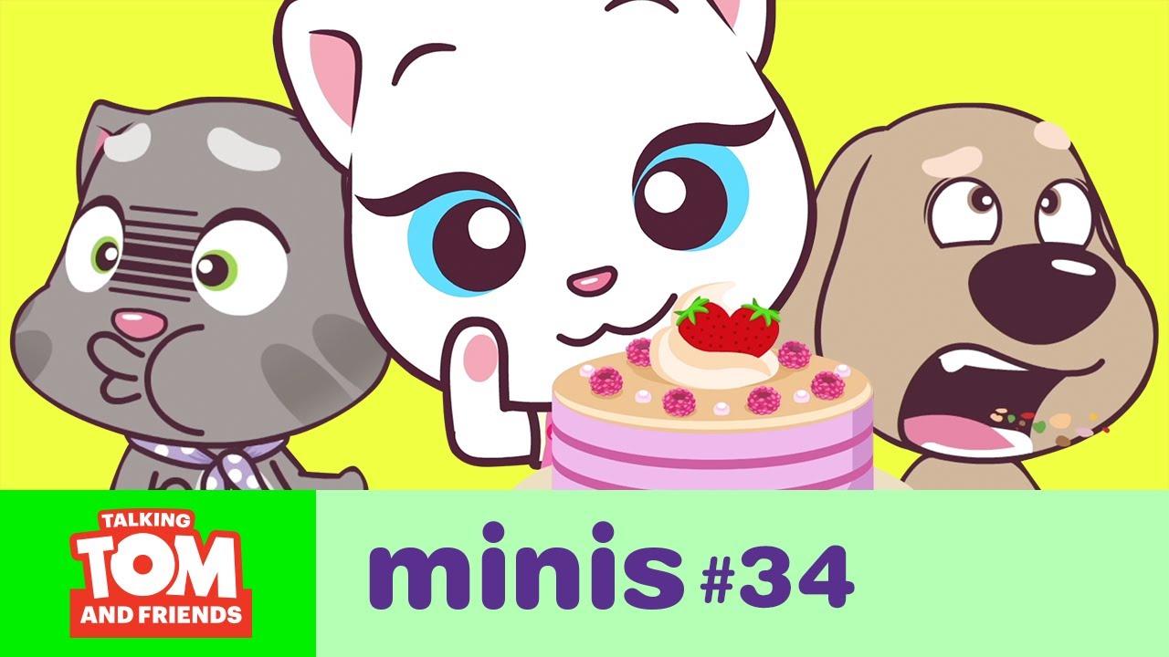 Talking Tom Friends Minis Angela S Pink Cake Episode 34 Youtube