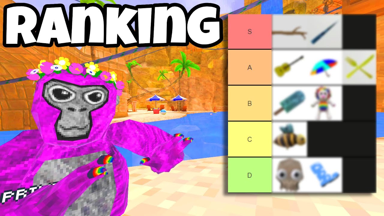 Ranking Every Holdable Cosmetic In Gorilla Tag Youtube