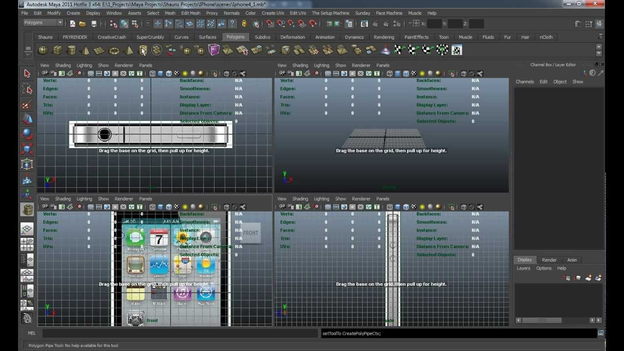 Tutorial Modeling Texturing Shading And Rendering The Iphone In Maya