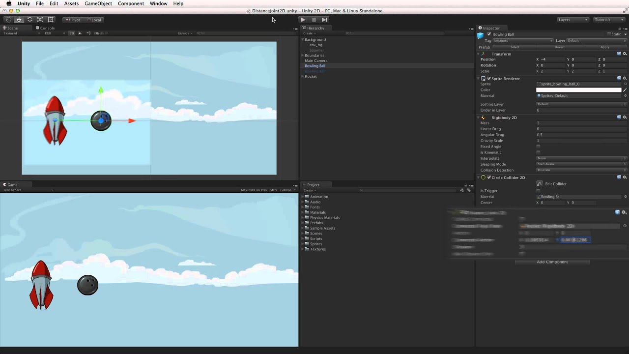 Distance Joint 2d Official Unity Tutorial Youtube