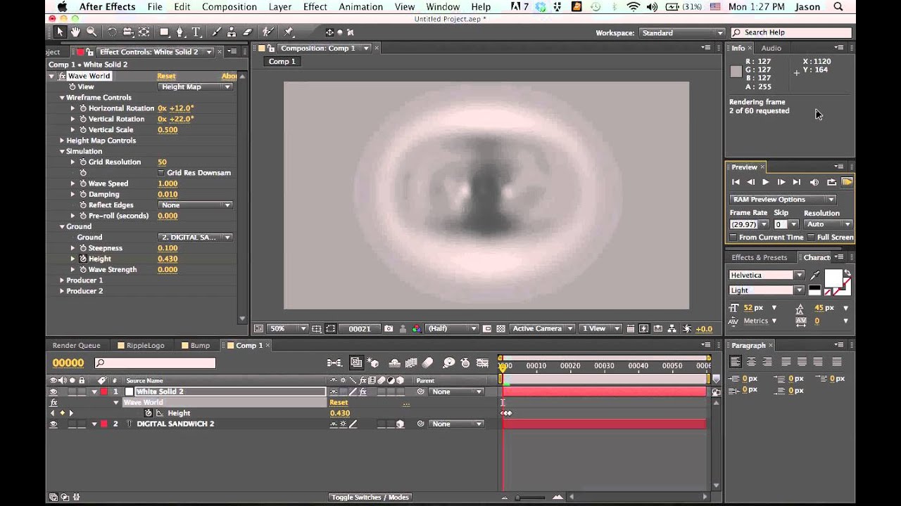 After Effects Tutorial Subtle Ripple Effect Youtube
