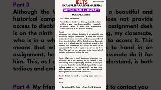 Ielts Writing Task 1 Template Template For Formal Letter Type Shorts