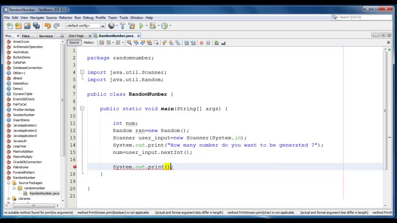 Random Number Generation In Java Youtube