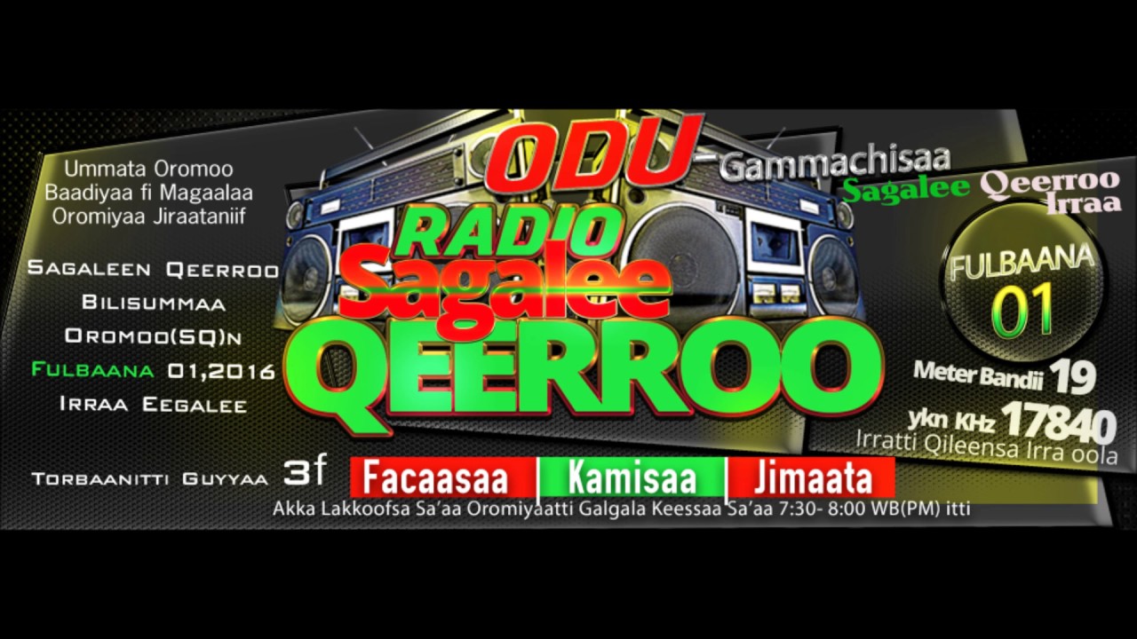 Sagalee Qeerroo Bilisummaa Oromoo Ebla 9 2017 Youtube