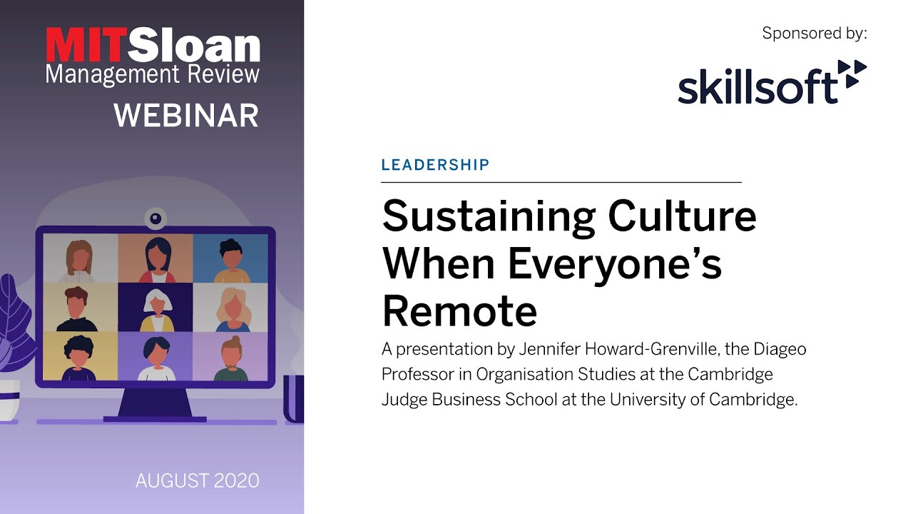 Webinar Sustaining Culture When Everyone S Remote