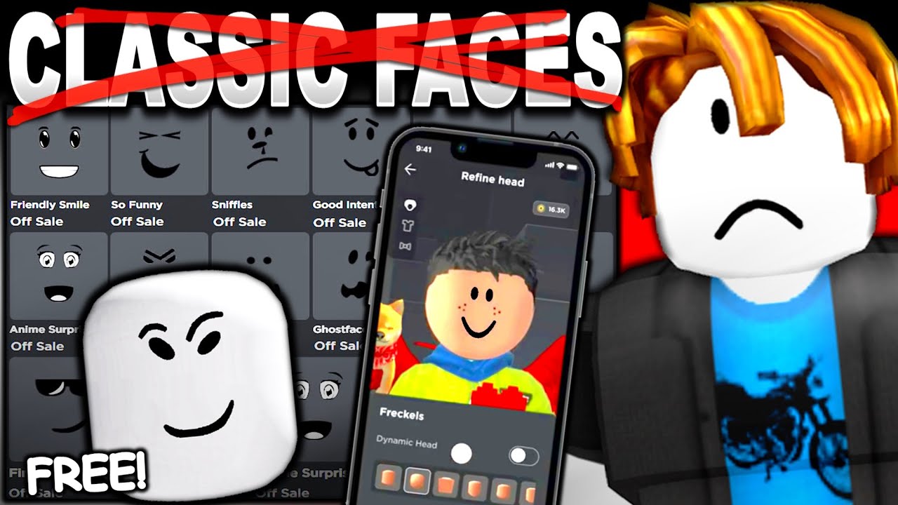 Rip Classic Faces New Edit Avatar Heads Update Roblox Youtube