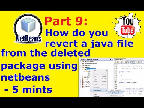 Netbeans Tutorial Part 9 How Do You Revert A Java File From The