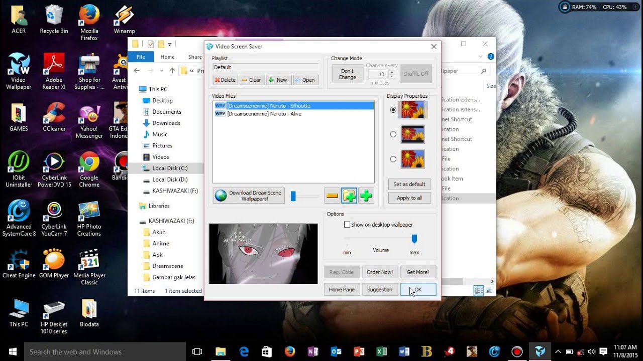 Cara Pasang Dreamscene Windows 10 Youtube