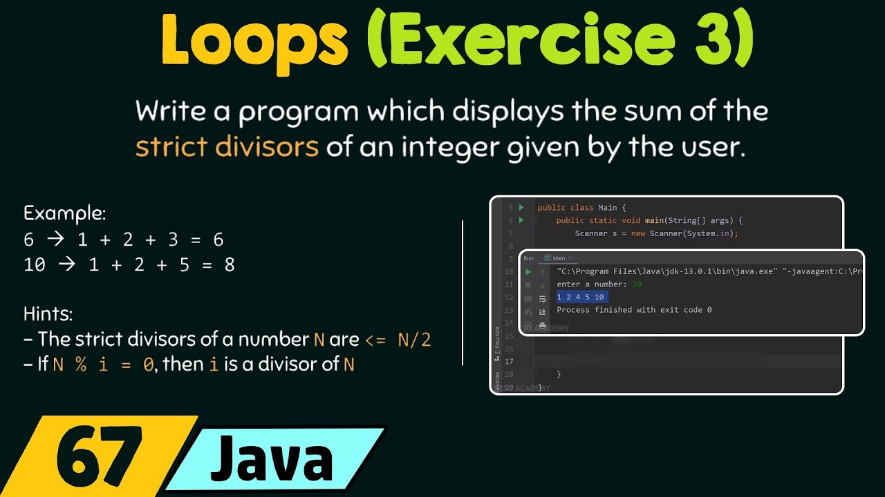 Loops In Java Exercise 3 Youtube