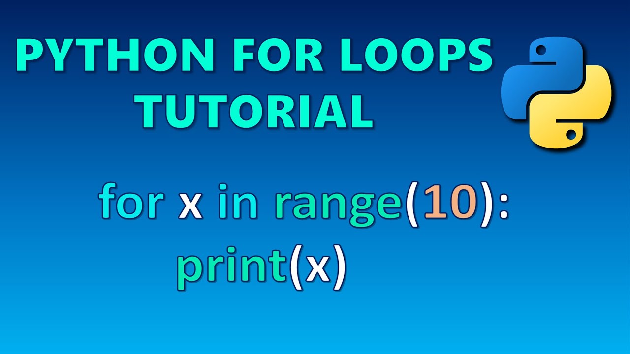 For Loops In Python Python Tutorial Youtube