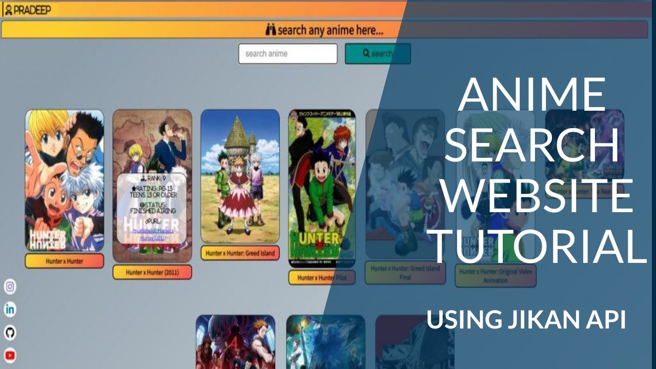 Anime Search Website Using React Js Full Tutorial Youtube