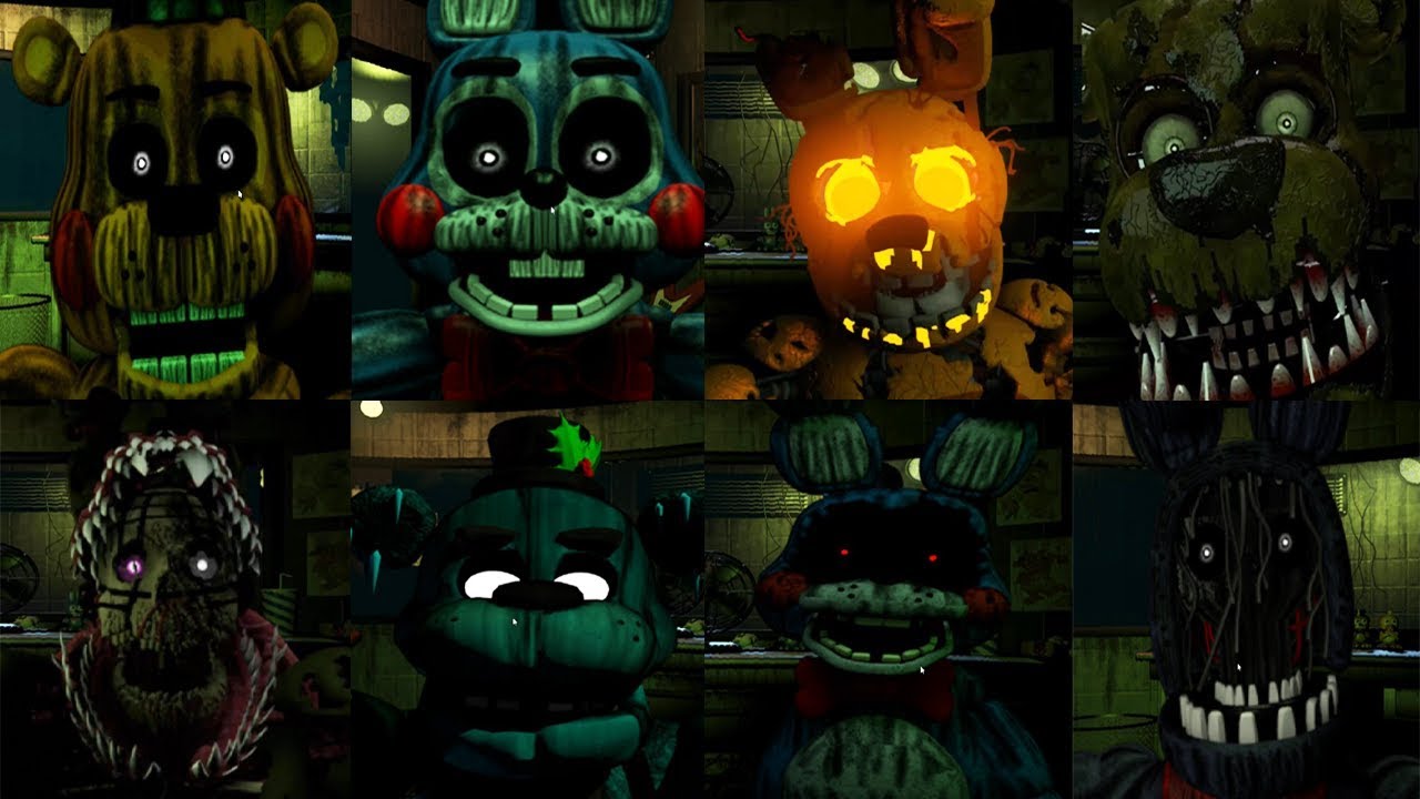 Fnaf 3 All Animatronics Jumpscares