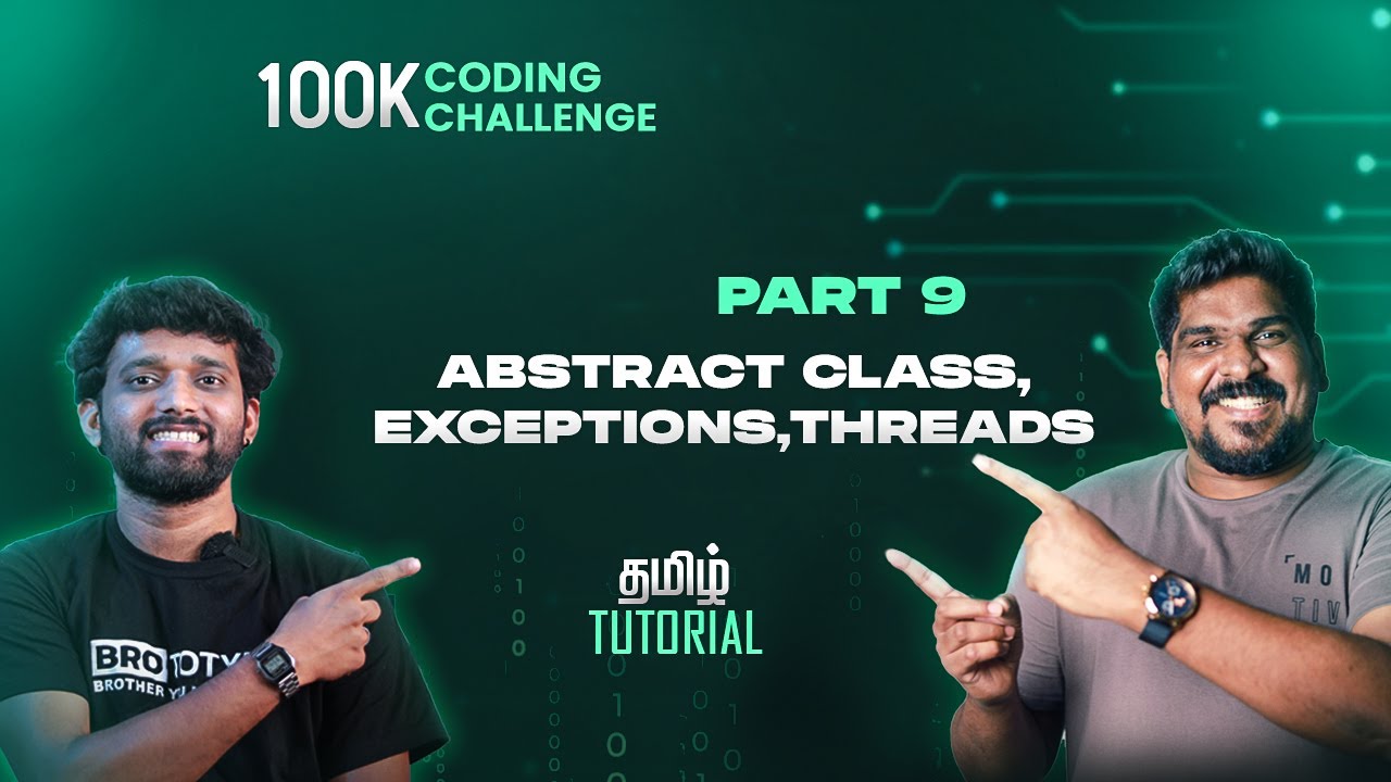 Part 9 Abstract Class Exceptions Threads Java Programming Tamil