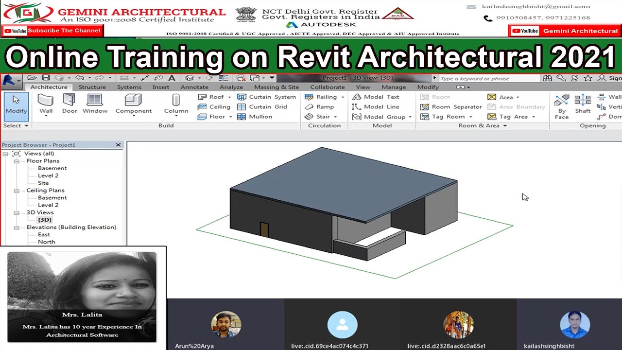 Revit Architectural 2021 Online Training Tutorial In Hindi Gemini