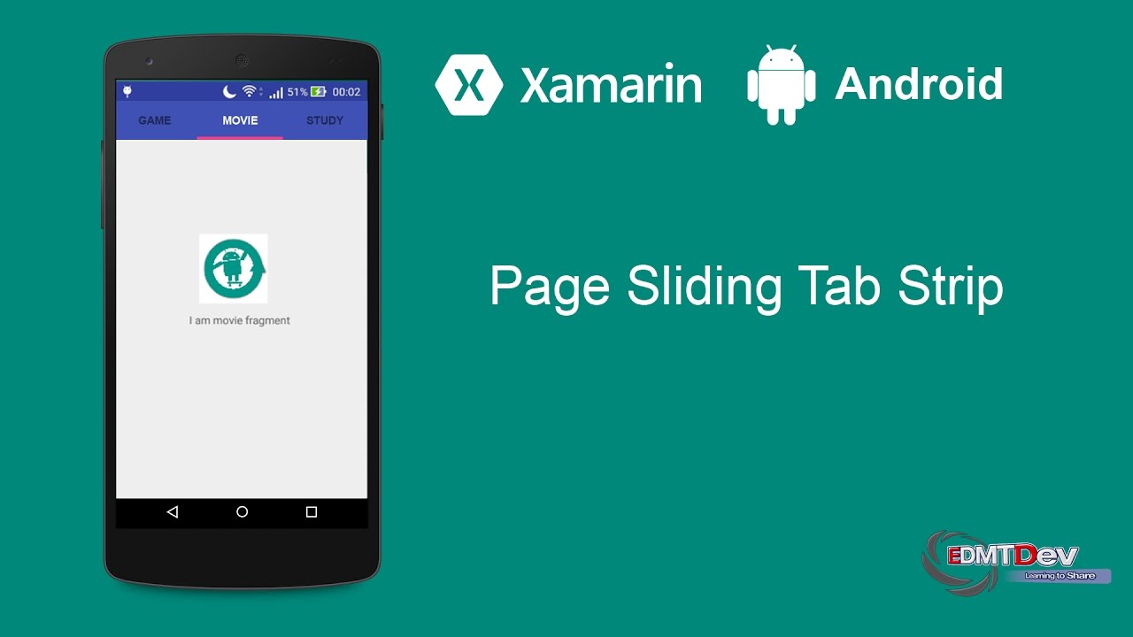 Xamarin Android Tutorial Page Sliding Tab Strip Youtube