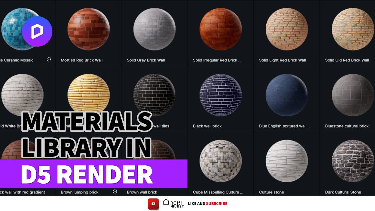 How To Apply D5 Material And Realistic Pbr Materials In D5 Render Youtube