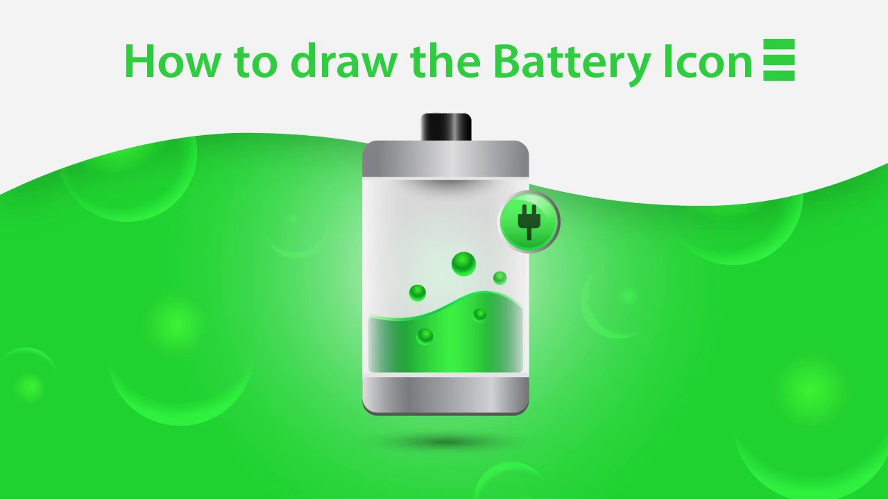 How To Draw The Battery Icon Adobe Illustrator Tutorial Youtube