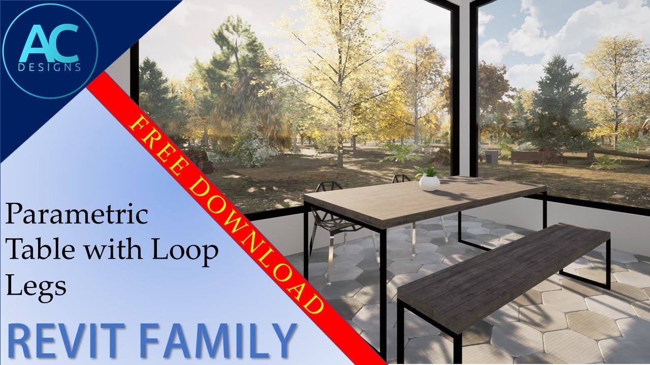 Modelling A Parametric Table With Loop Legs In Revit Family Revit