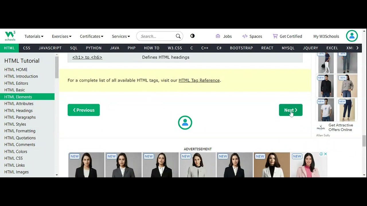 W3schools Html Tutorial 03 Element Attributes Youtube