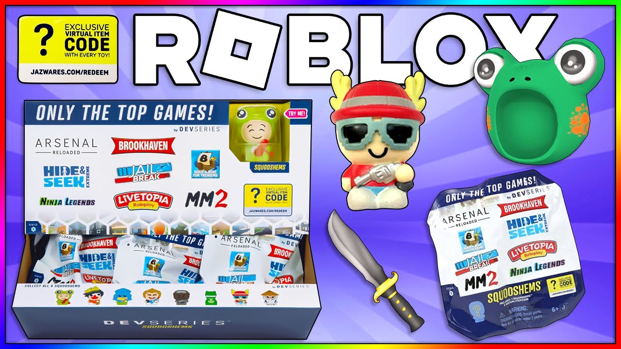 Opening All Dev Series Squooshems Codes Roblox Devseries Arsenal