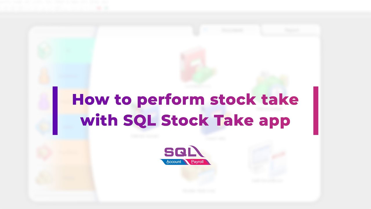 Sql Stock Take 02 Perform Stock Take With Sql Stock Take App Youtube