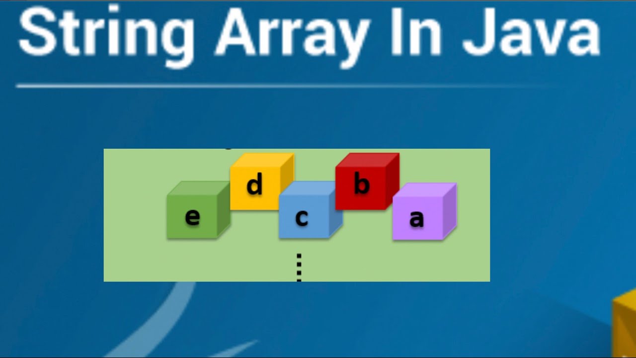 String Array In Java Youtube