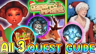 Dti All 3 Christmas Quest Tutorials Tips How To Complete Dress To ...