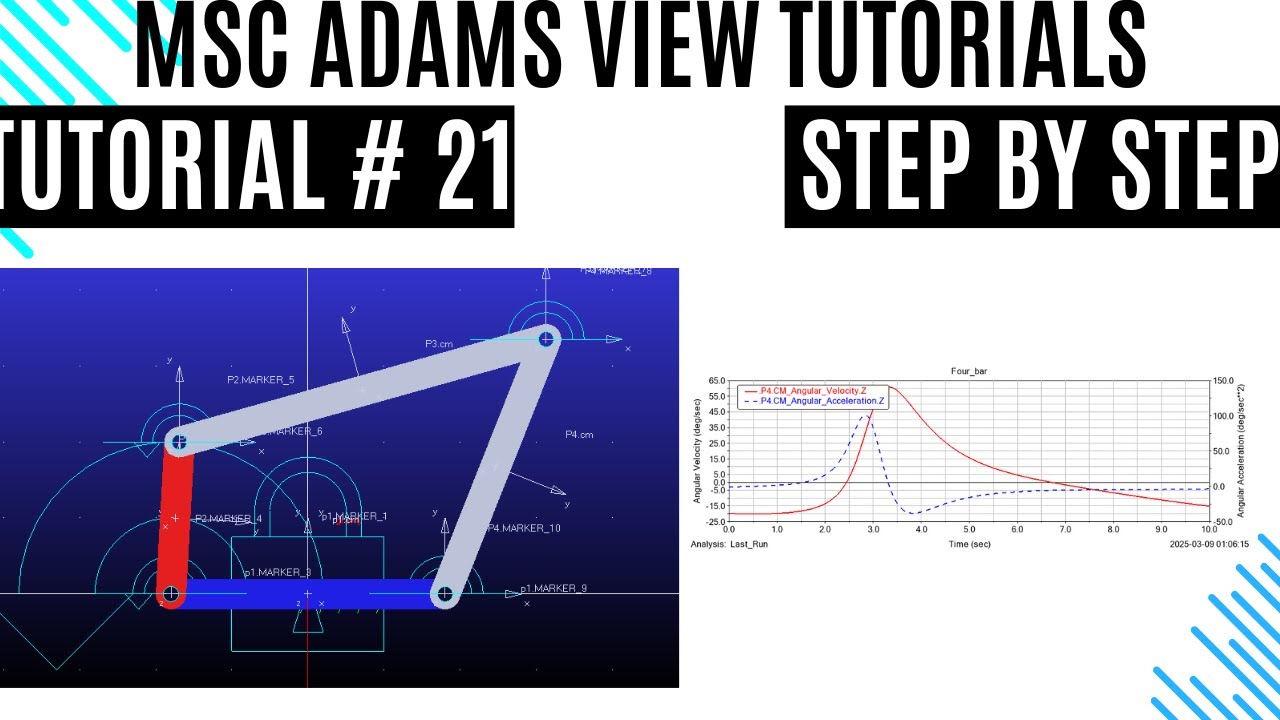 Msc Adams View Tutorials Lec 21 Development Mbd Model Of Four Bar