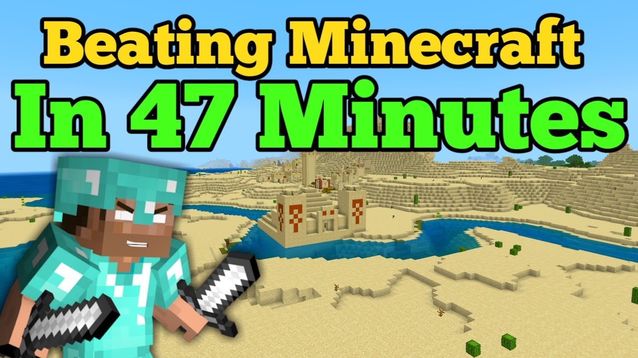Beating Minecraft In 47 Minutes Or Less World Record Fail Youtube