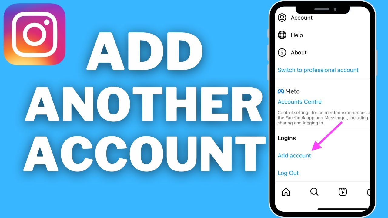 How To Add Another Instagram Account On One Device Youtube